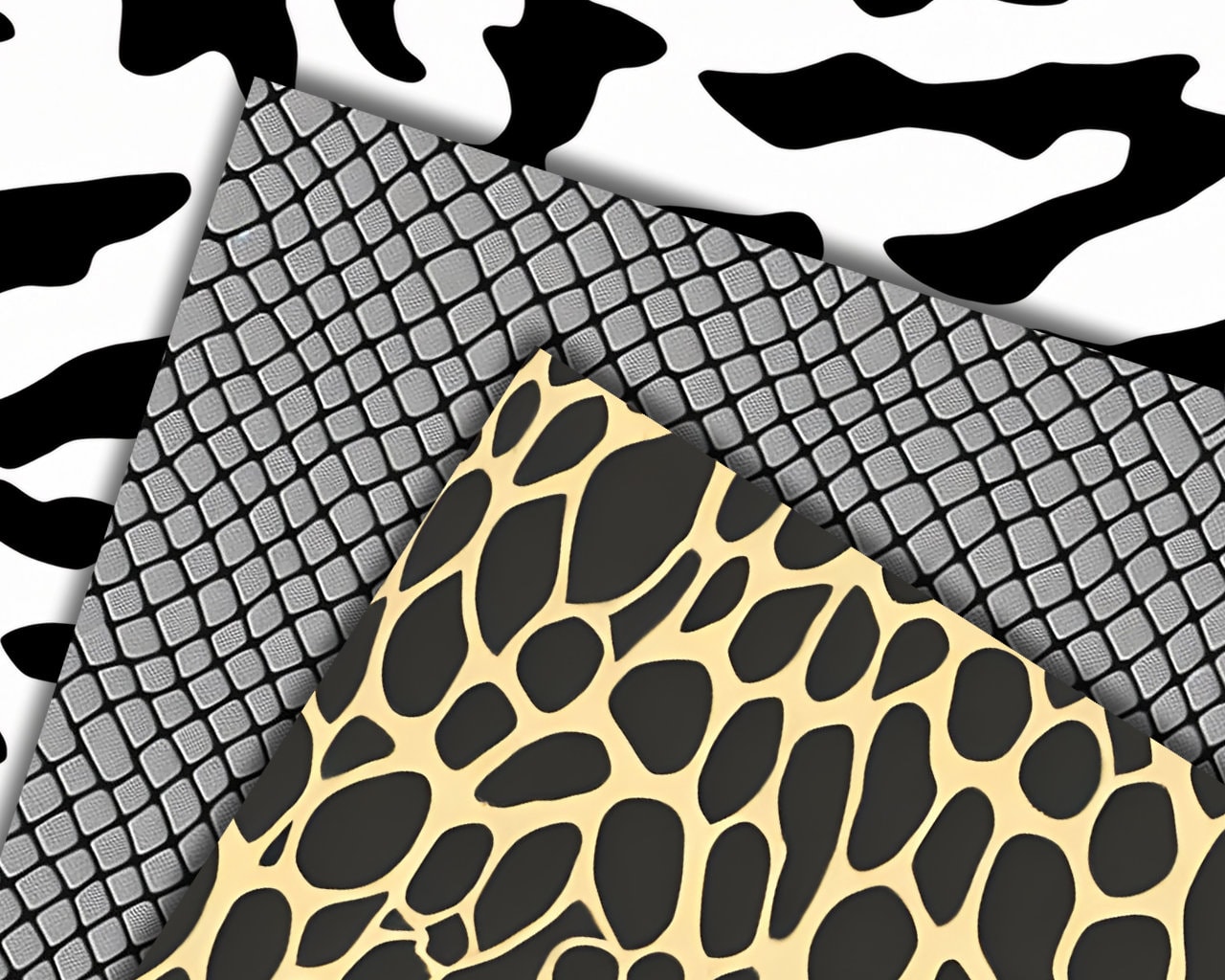 Wildlife Print Digital Paper Seamless Animal Skin Patterns - Etsy