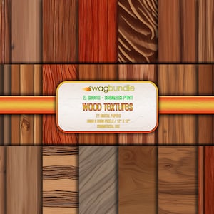 Wood Texture Seamless Prints Digital Paper Bundle - Etsy