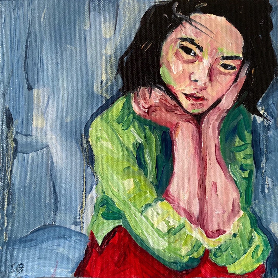 Portrait of Bjork Music Portrait Original Oil Painting - Etsy
