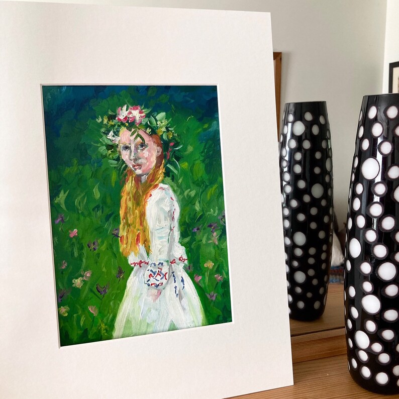 Midsommar Original Oil Painting of Maja Isabelle Grill by - Etsy