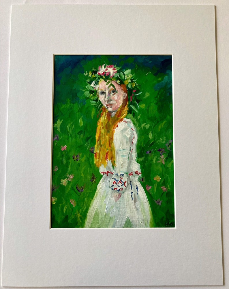 Midsommar Original Oil Painting of Maja Isabelle Grill by - Etsy