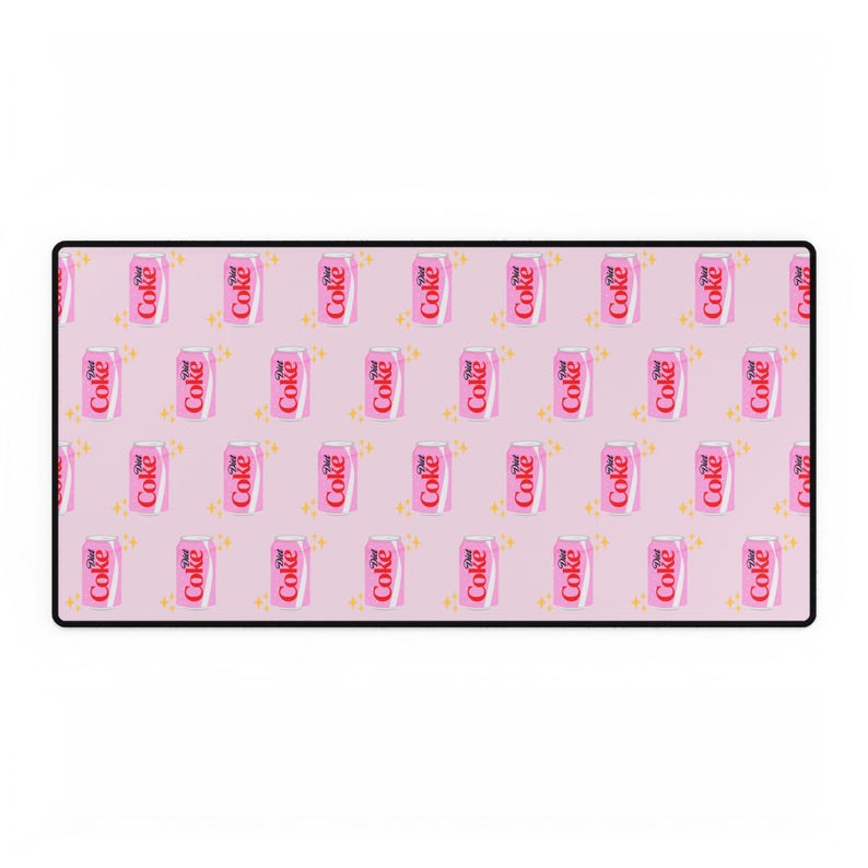 Pink Diet Coke Desk Mat: Girly Office & Gaming Decor - Etsy