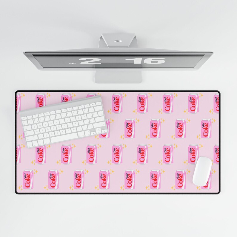 Pink Diet Coke Desk Mat: Girly Office & Gaming Decor - Etsy
