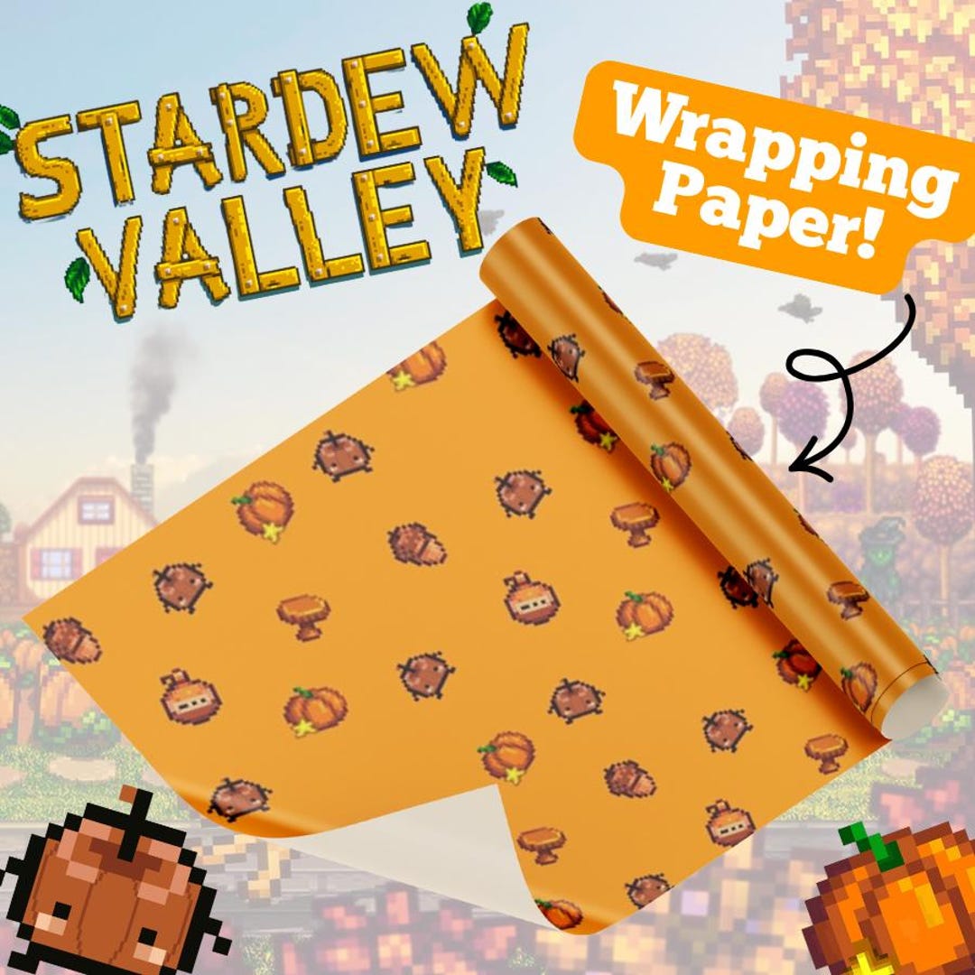 Stardew Valley Wrapping Paper: Fall Theme Gamer Gift Wrap - Etsy