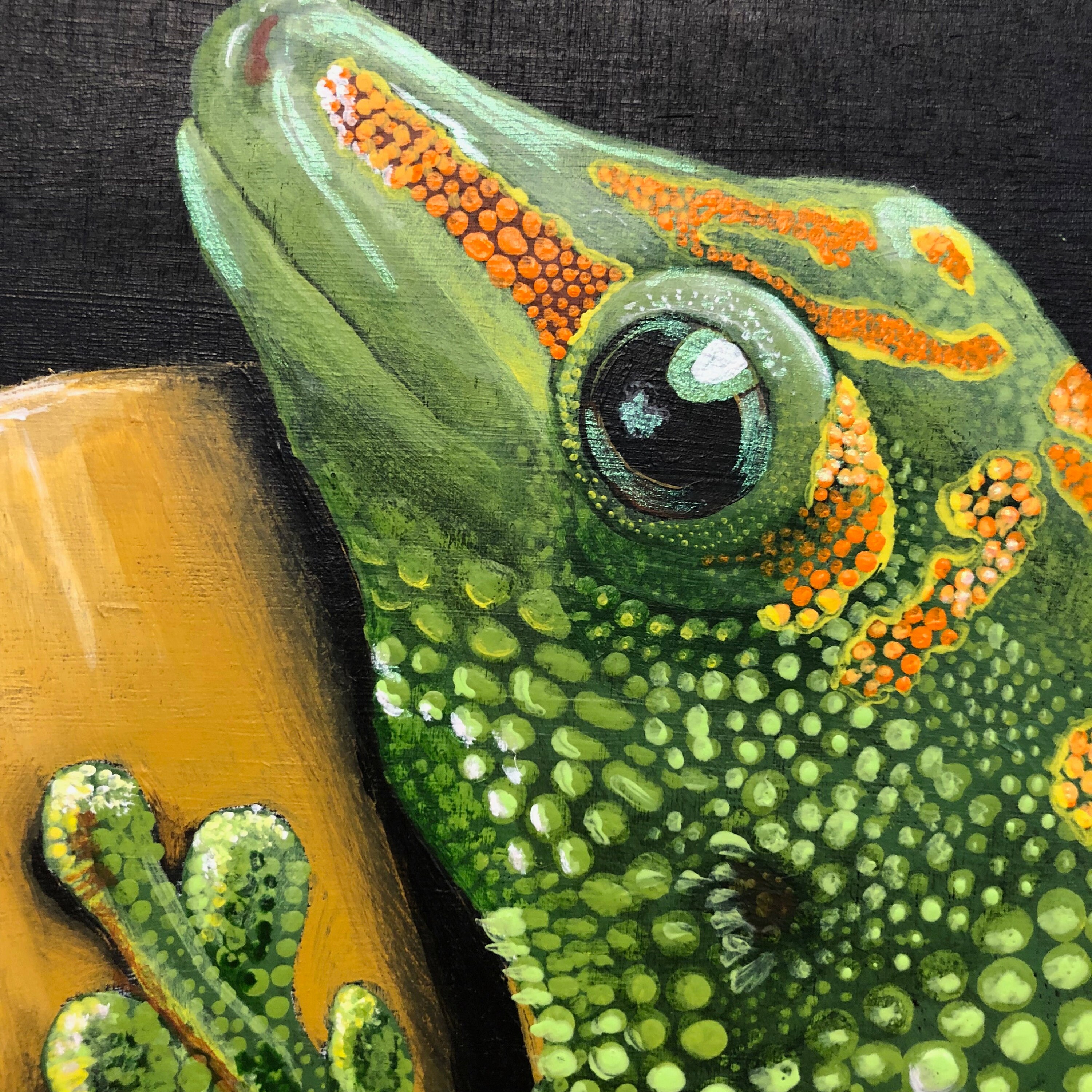 Day Lizard Painting, Acrylic Lizard Painting, Animal Painting, Acrylic ...