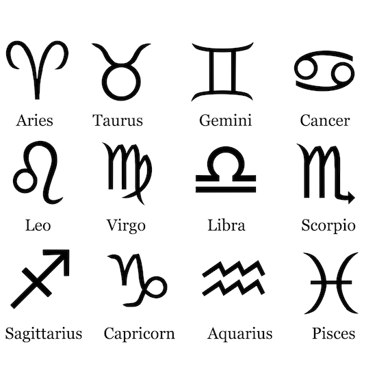 Zodiac Symbol Decal Stickers | Etsy