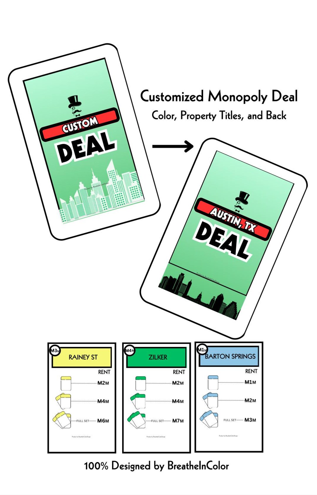 Custom Monopoly Deal stickers Only - Etsy