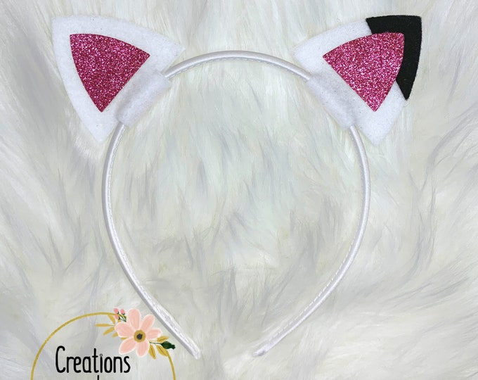 Pandy Cat Ears Headband: Gabby's Dollhouse Inspired, Felt & Glitter - Etsy