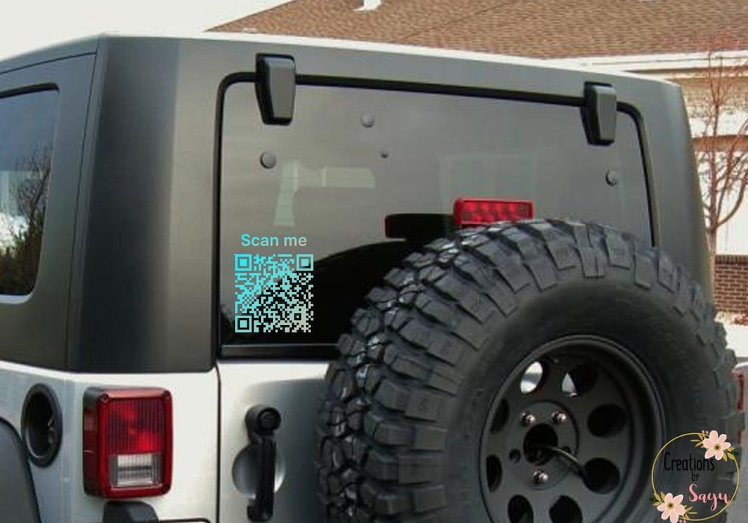 Custom QR Code Vinyl Decal: Business Car Website - Etsy