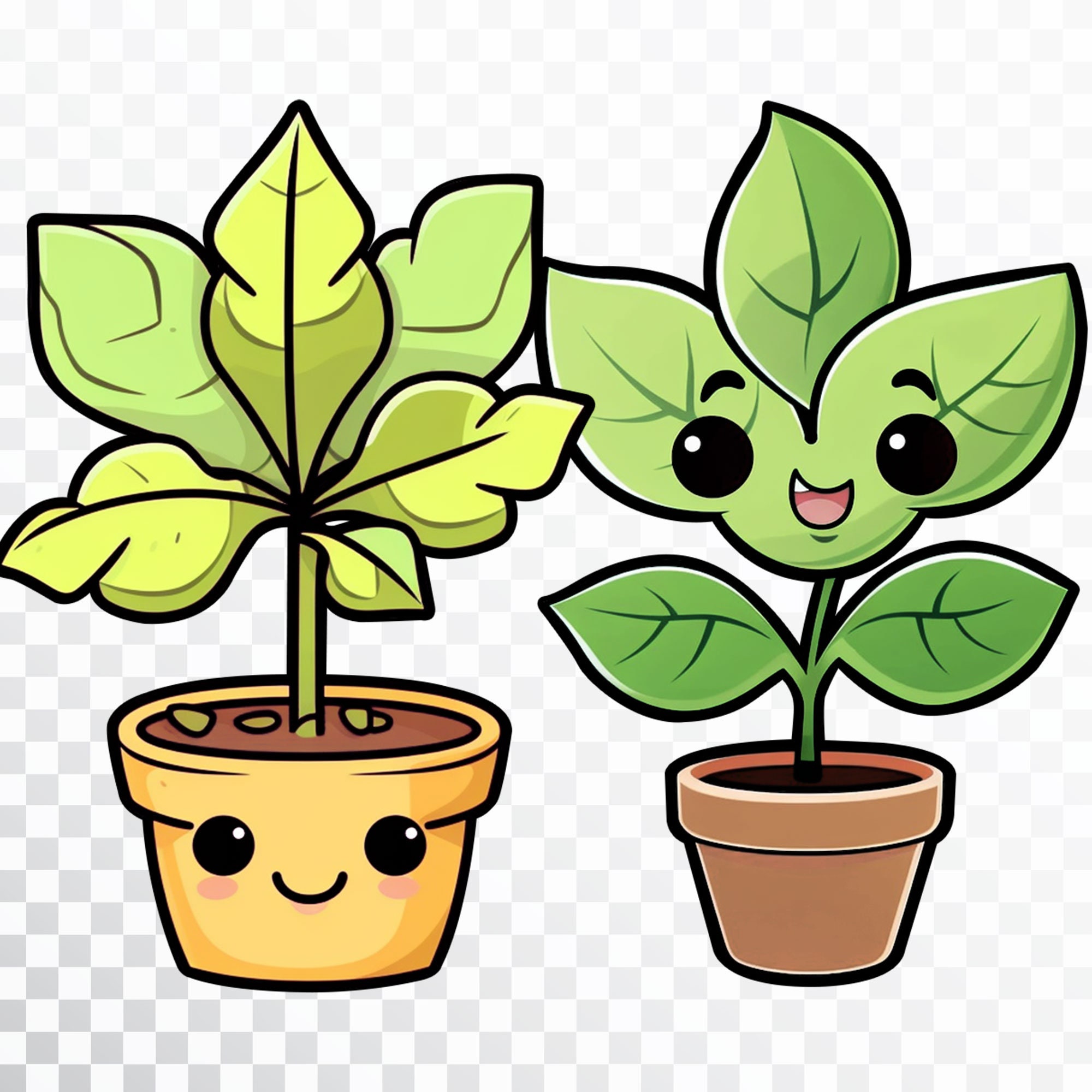 40 Cute Flowerpot PNG / Plant Lover Digital Instant Download / Monstera ...