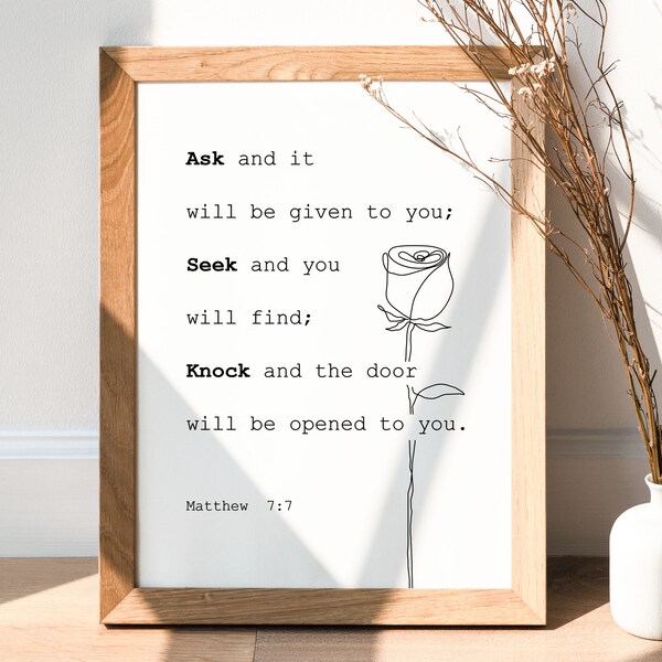 Matthew 7 7 - Etsy