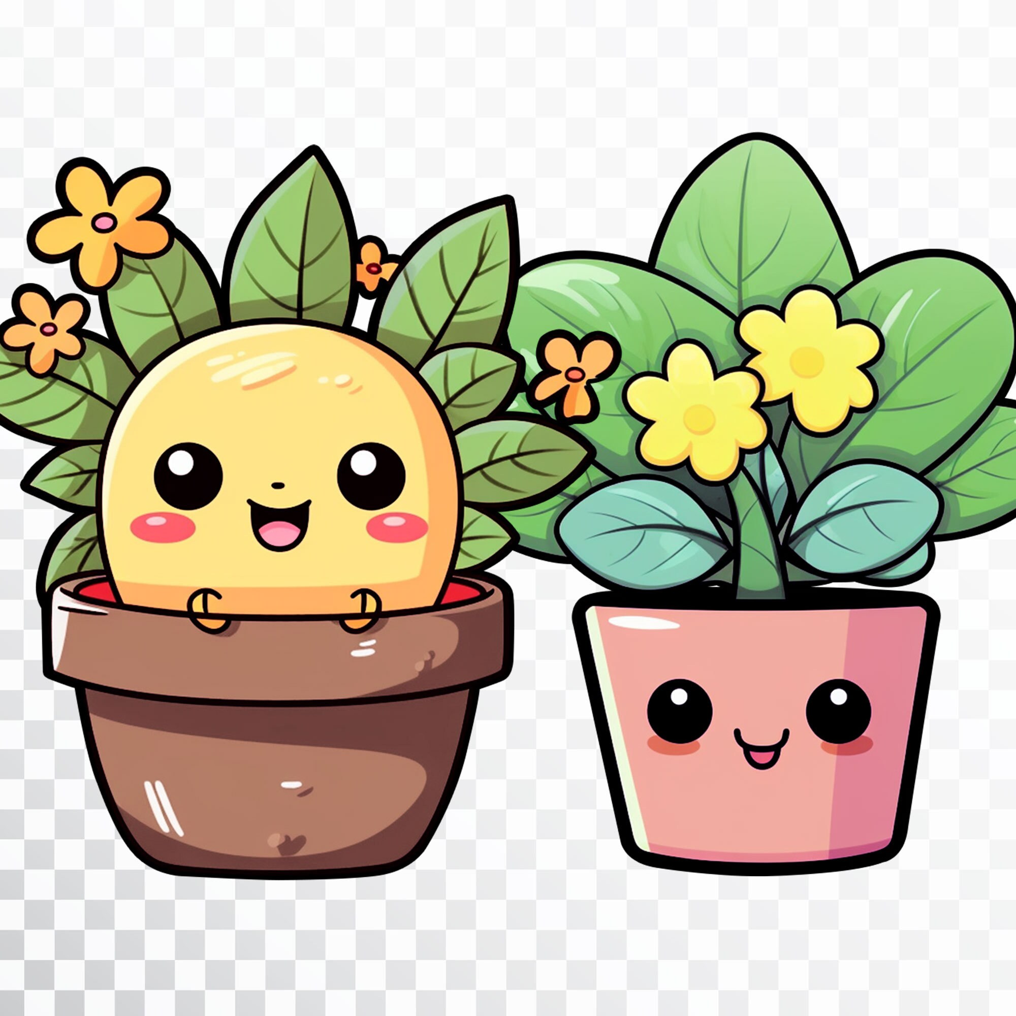 40 Cute Flowerpot PNG / Plant Lover Digital Instant Download / Monstera ...