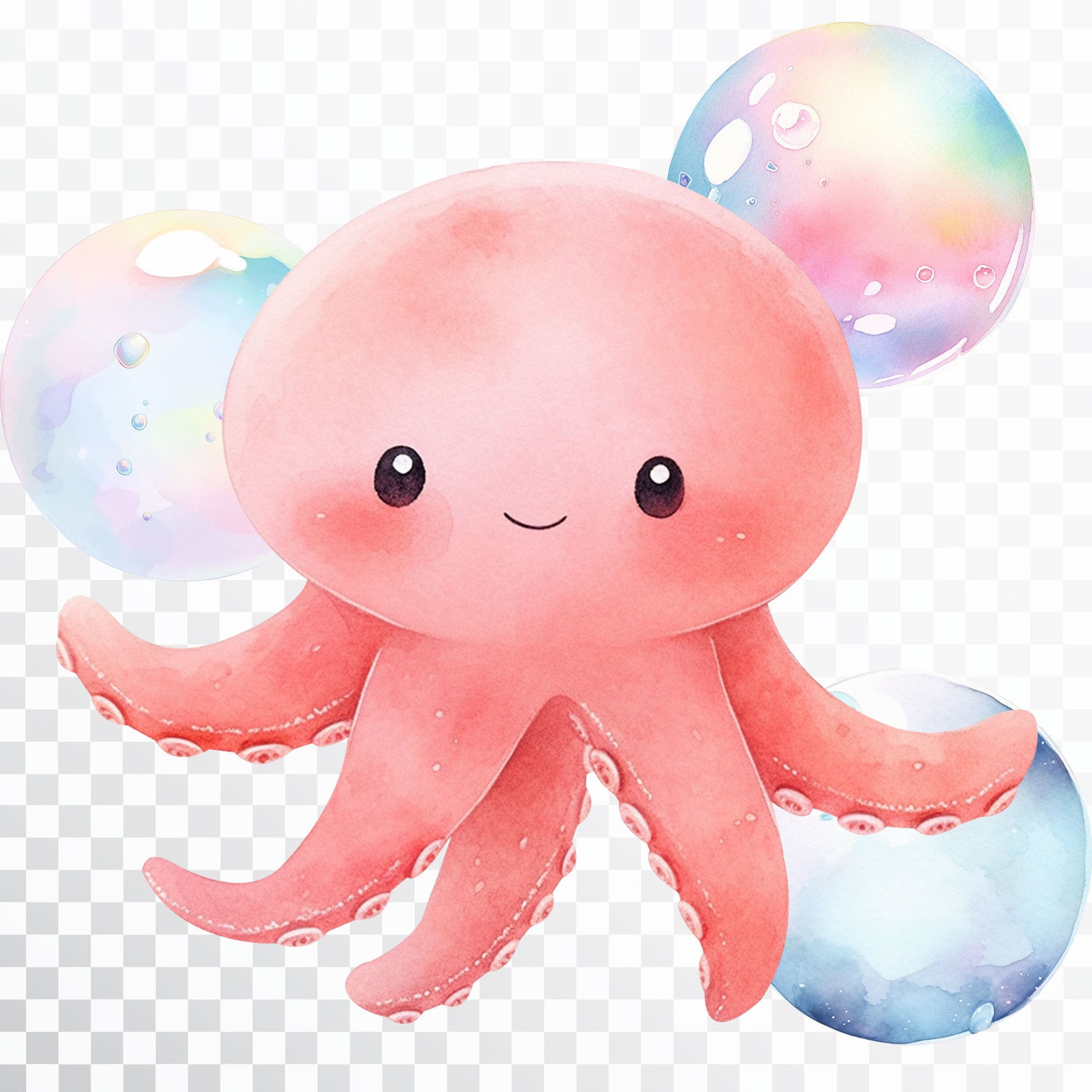 25 PNG Underwater Animals / Cute Fish Starfish Octopus Digital File ...