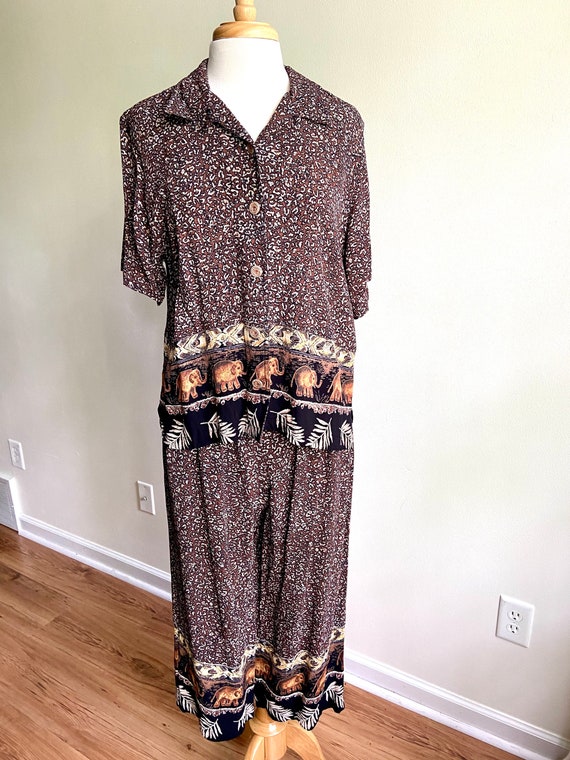 elephants on parade two piece set, 1980s 80s elephant… - Gem
