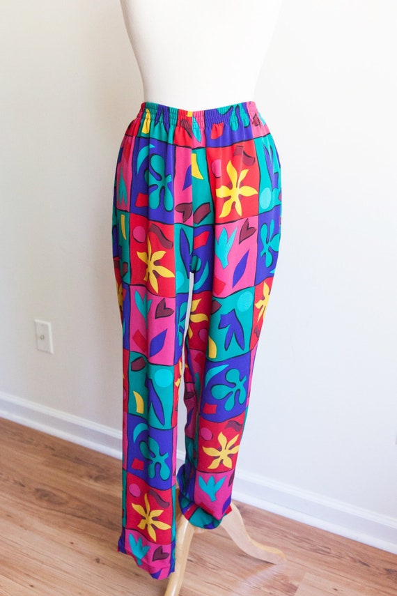 Vintage Color Pop Pants 1980s 80s High Waisted Color Block - Etsy Ireland