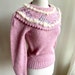 Vintage Blush and Ribbons Sweater, 1980s 80s Blush Pink Ribbons Sweater ...