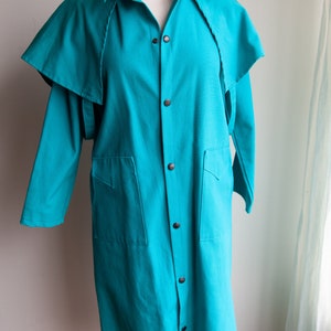Vintage Wild West Duster, 1980s 80s Turquoise Southwest Duster Jacket ...