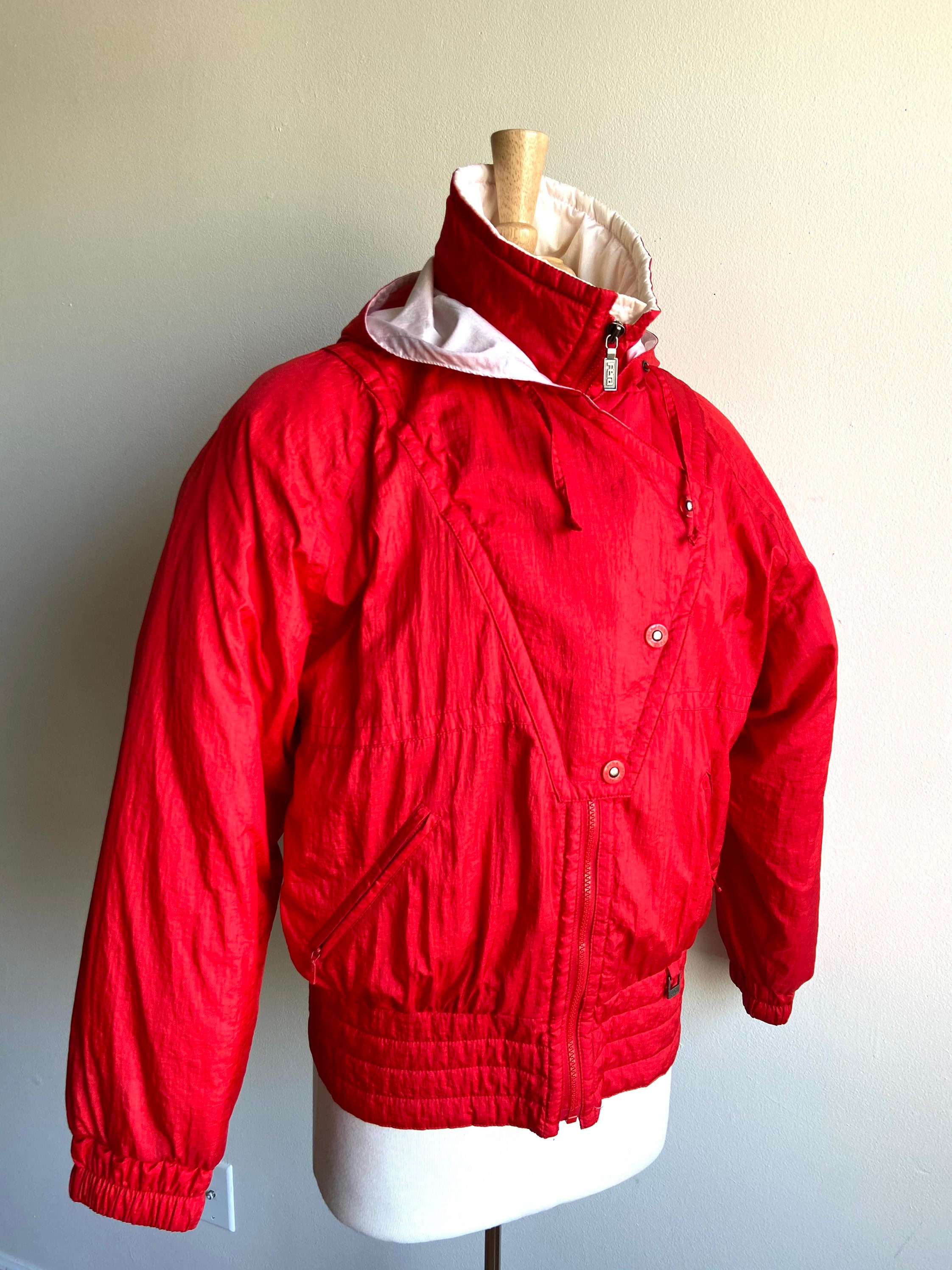 Vintage Candy Apple Red Puffer Coat 1980s 80s Red Puffer Ski - Etsy UK