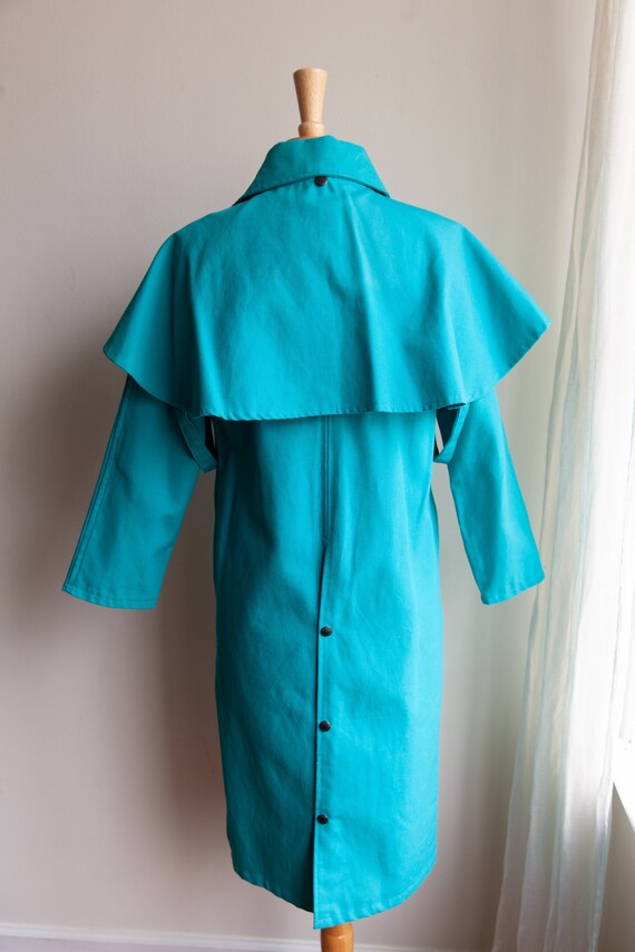 vintage wild west duster, 1980s 80s turquoise southwe… - Gem