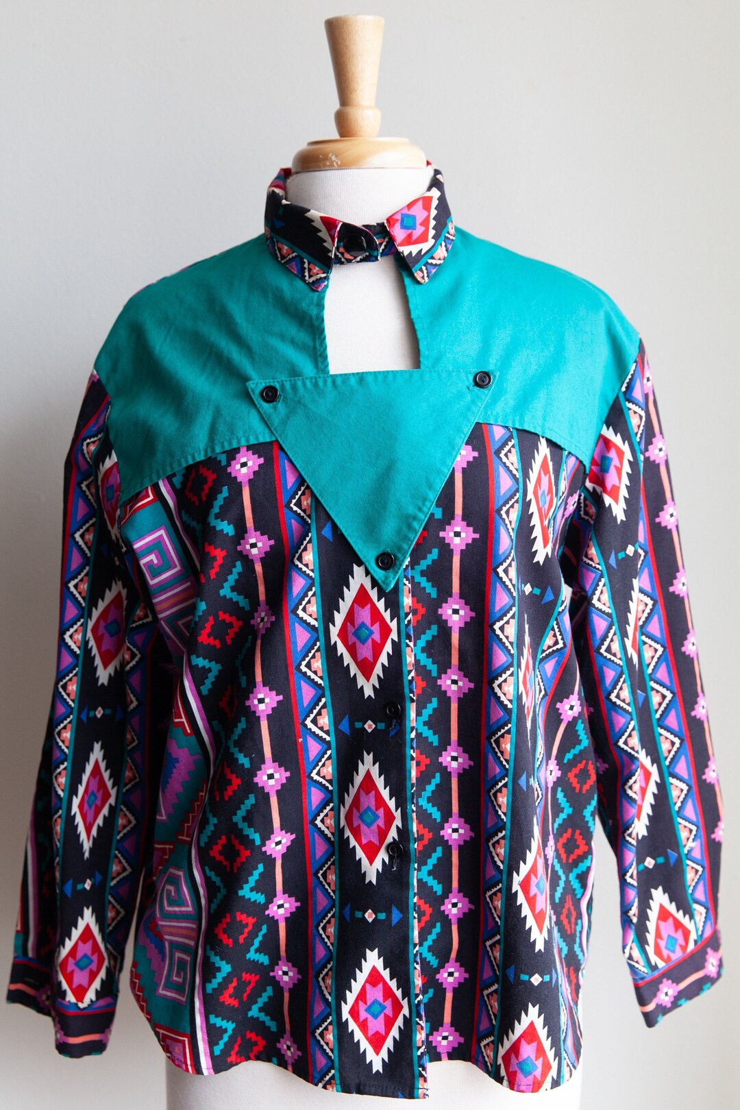 Vintage Take Me to the Rodeo Shirt, 1990s 90s Colorful Southwestern ...