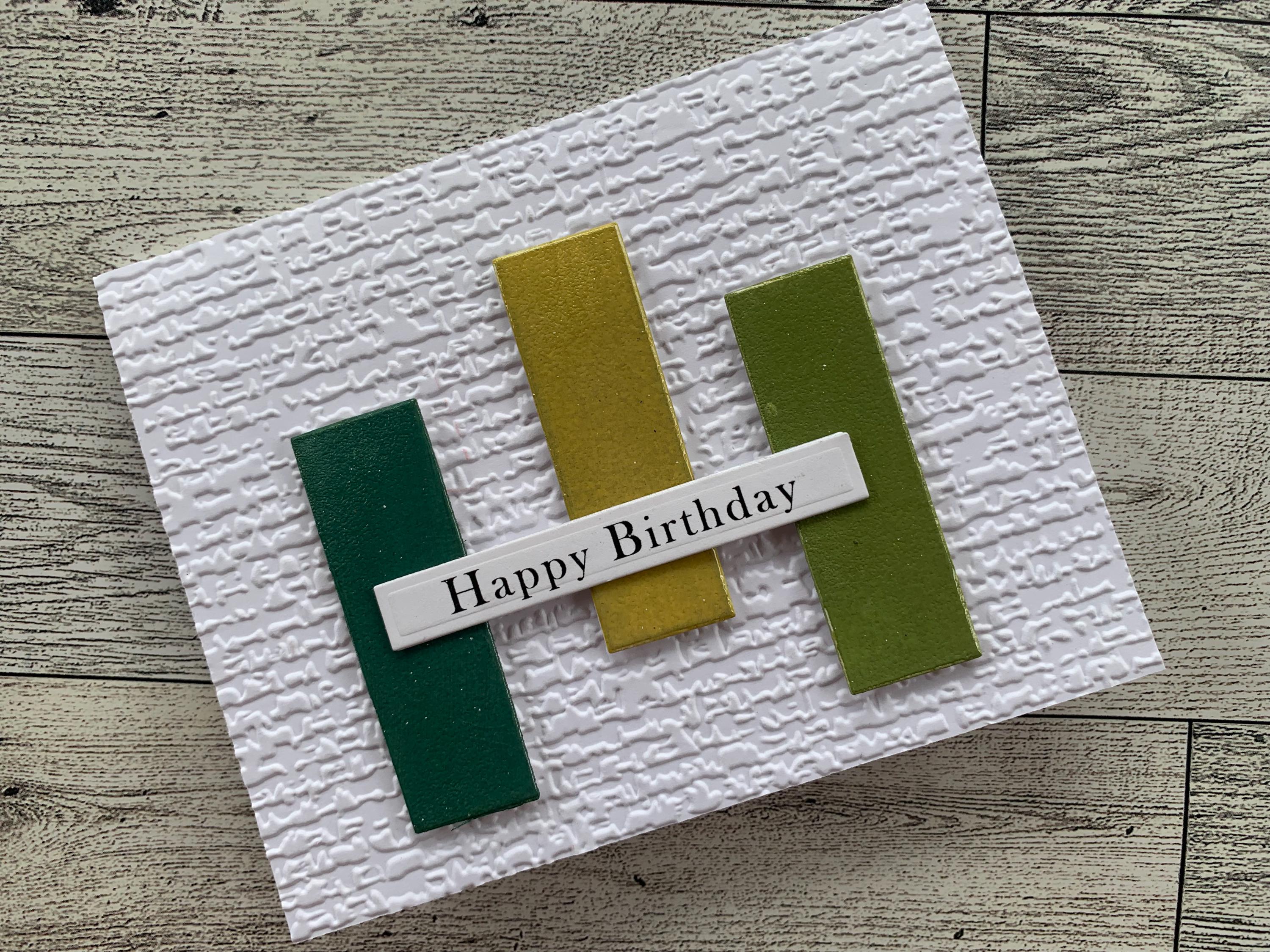 Handmade Geometric Birthday Card Set: Clean & Simple Style - Etsy