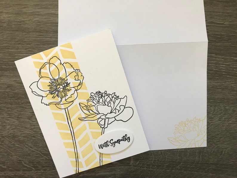 Handmade Sympathy Cards: Floral Condolence Set of 3 - Etsy