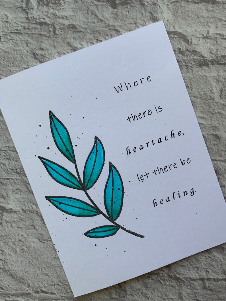 Set of 3 Hand Painted Condolence Cards. Handmade Condolence - Etsy