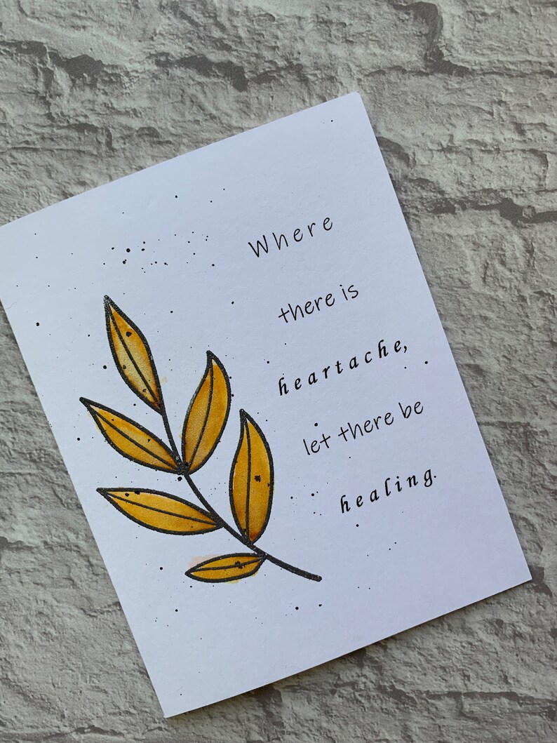 Set of 3 Hand Painted Condolence Cards. Handmade Condolence - Etsy