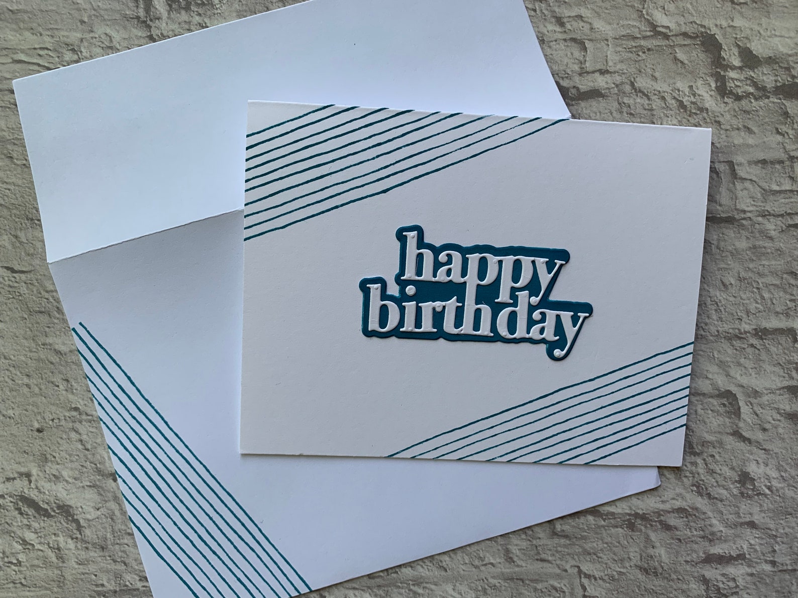 Set of 3 Minimalist Birthday Cards. Handmade Cards Set of 3. Blank ...