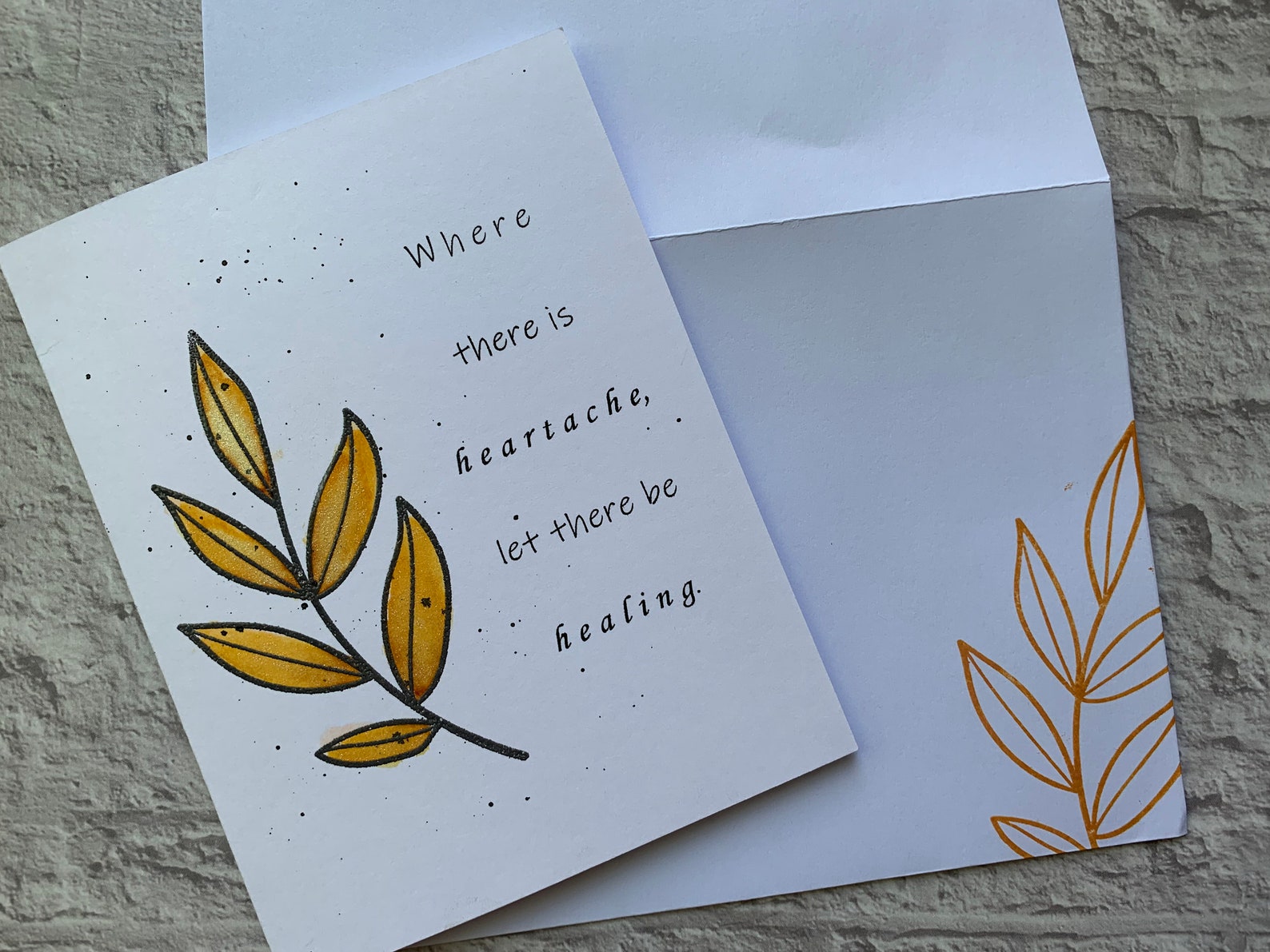 Set of 3 Hand Painted Condolence Cards. Handmade Condolence - Etsy