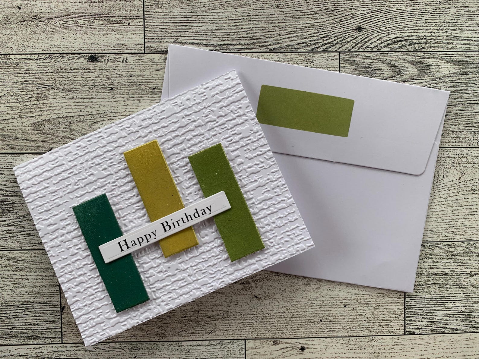 Handmade Geometric Birthday Card Set: Clean & Simple Style - Etsy