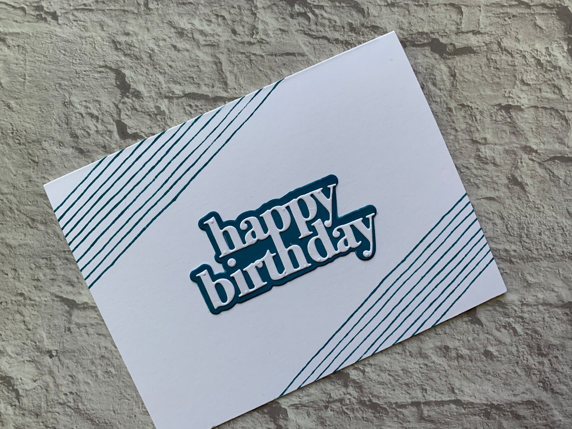 Set of 3 Minimalist Birthday Cards. Handmade Cards Set of 3. Blank ...