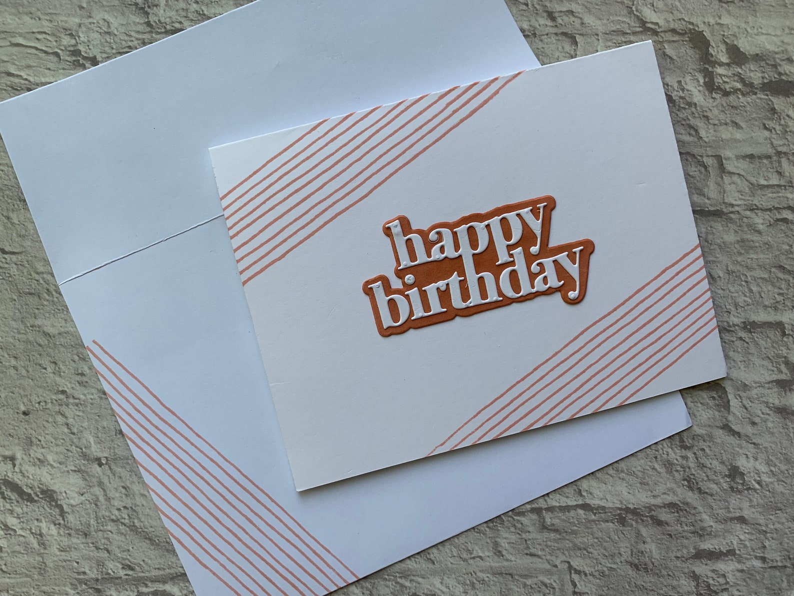 Set of 3 Minimalist Birthday Cards. Handmade Cards Set of 3. Blank ...