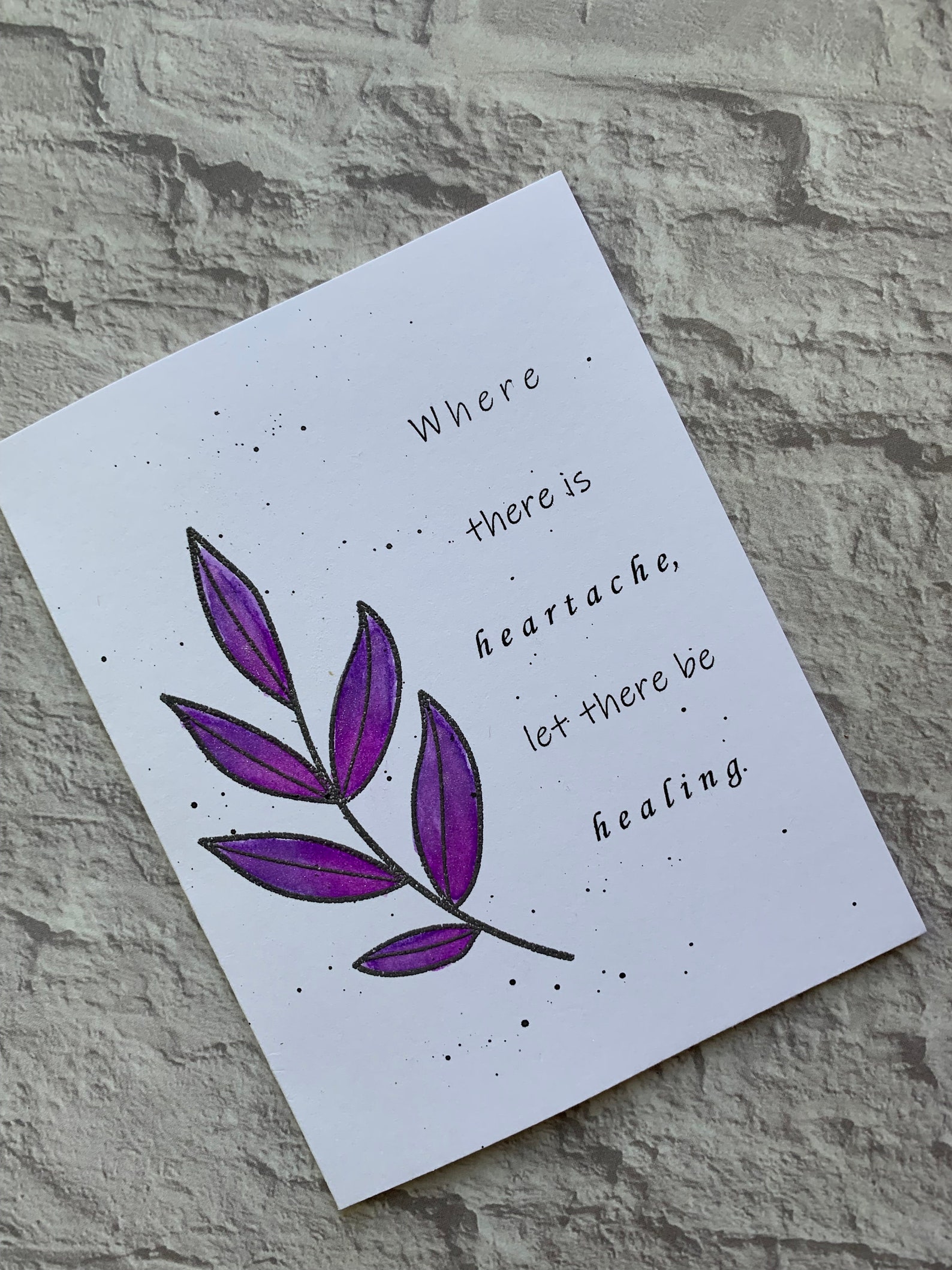 Set of 3 Hand Painted Condolence Cards. Handmade Condolence - Etsy