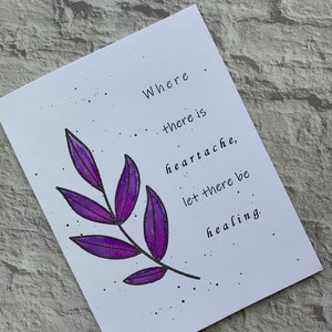 Set of 3 Hand Painted Condolence Cards. Handmade Condolence - Etsy