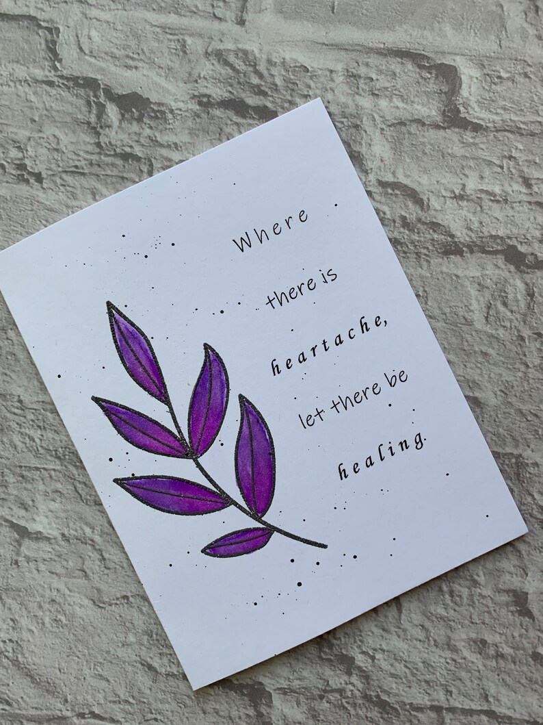 Set of 3 Hand Painted Condolence Cards. Handmade Condolence - Etsy