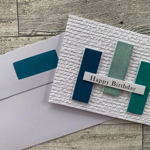 Handmade Geometric Birthday Card Set: Clean & Simple Style - Etsy