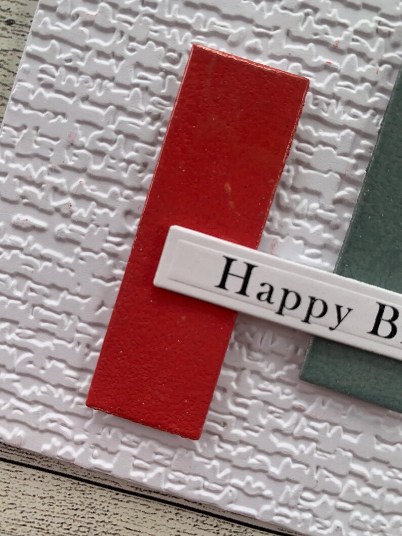 Handmade Geometric Birthday Card Set: Clean & Simple Style - Etsy
