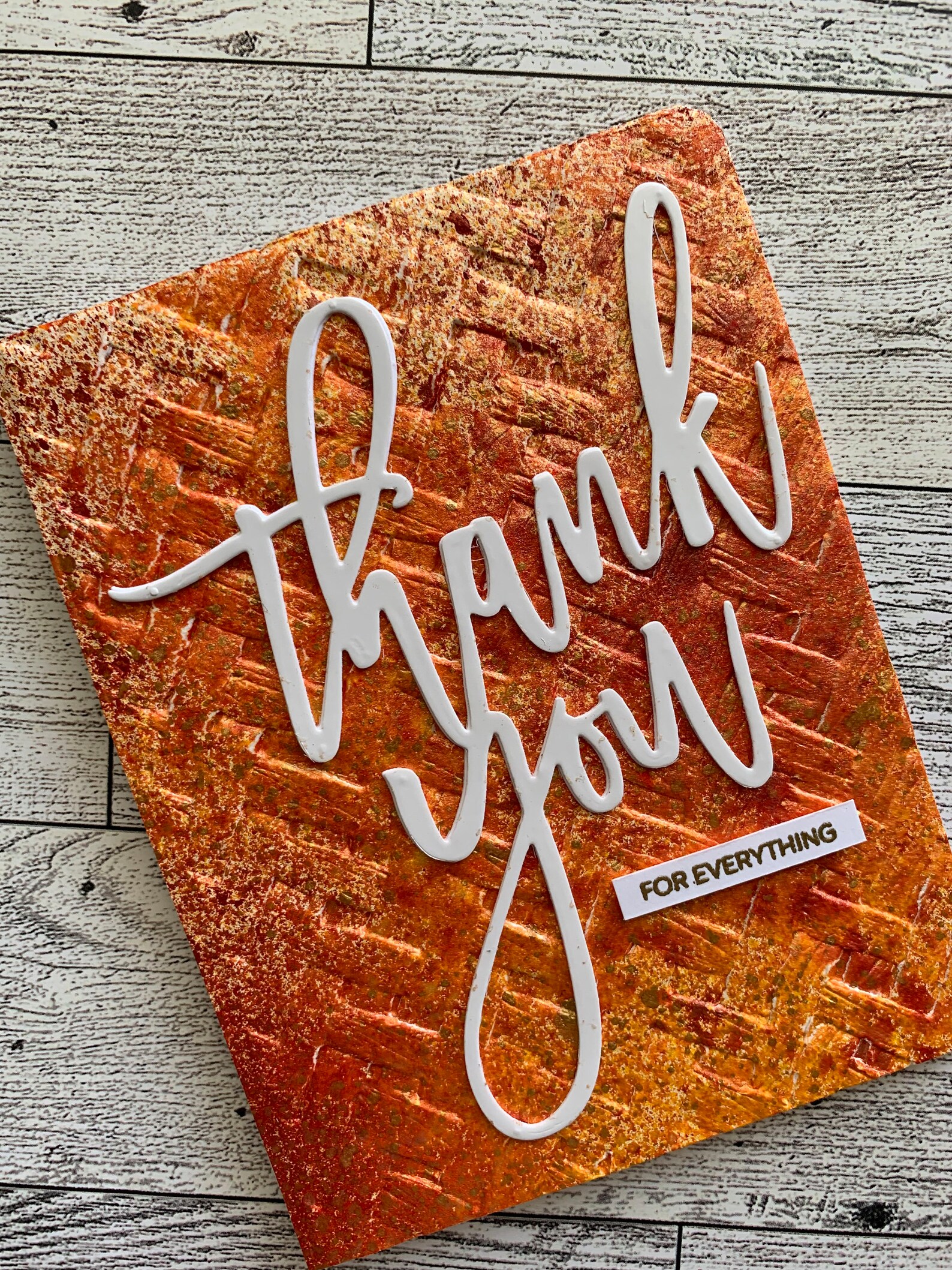 Orange and Gold Thank You Cards. Set of 3 Thank You Cards. Appreciation ...