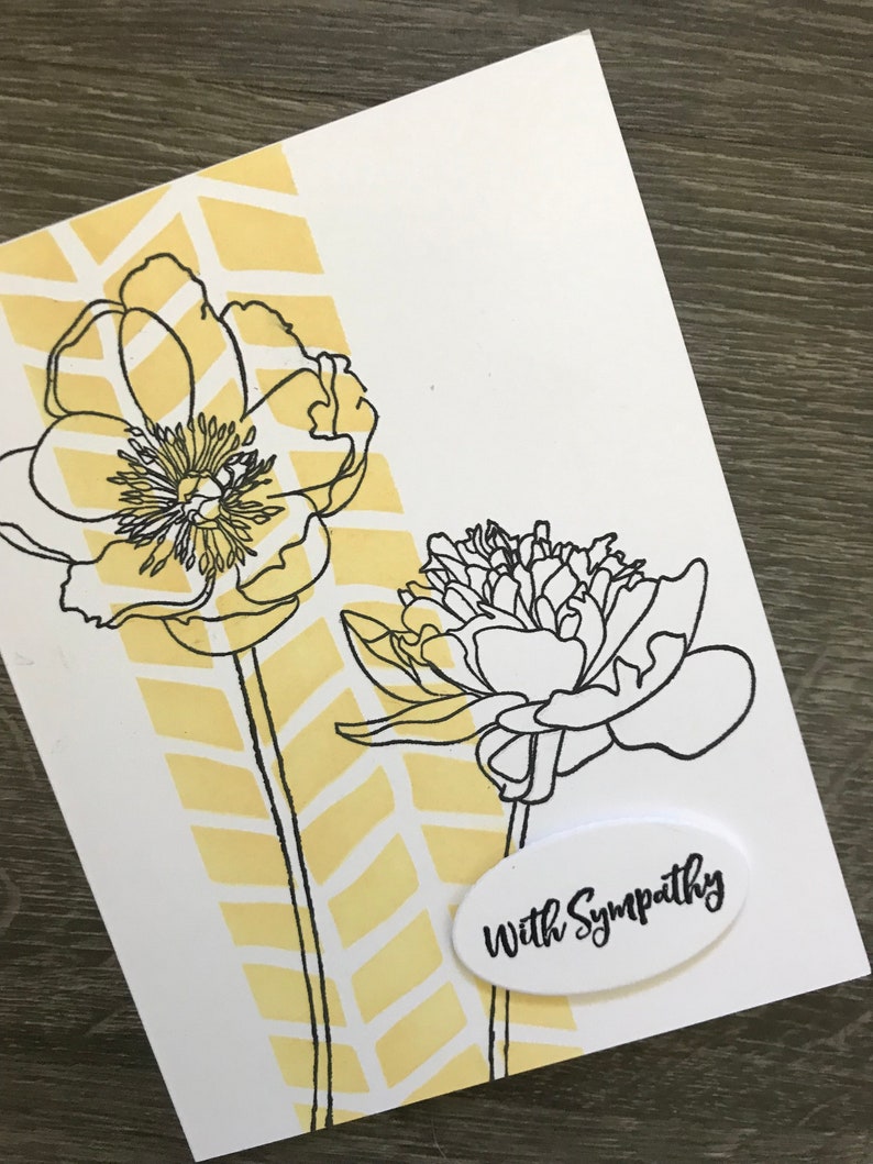 Handmade Sympathy Cards: Floral Condolence Set of 3 - Etsy