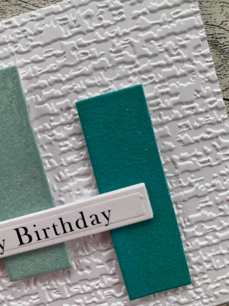 Handmade Geometric Birthday Card Set: Clean & Simple Style - Etsy