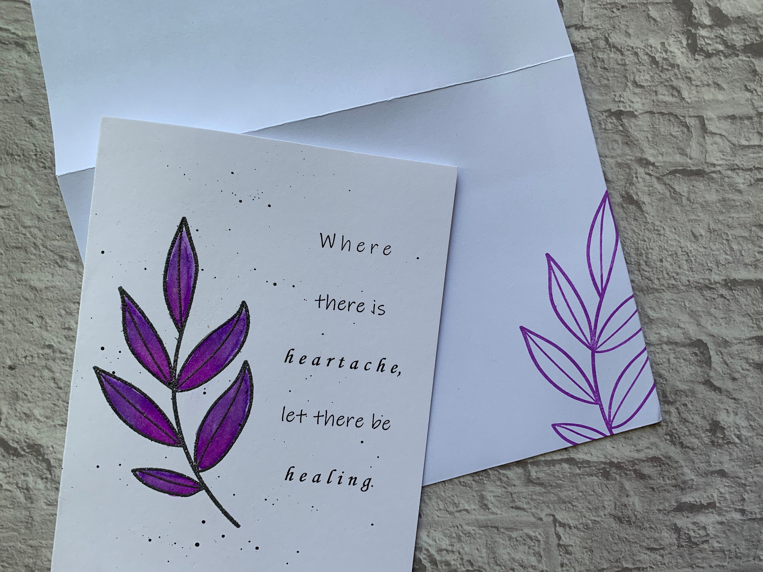 Set of 3 Hand Painted Condolence Cards. Handmade Condolence - Etsy