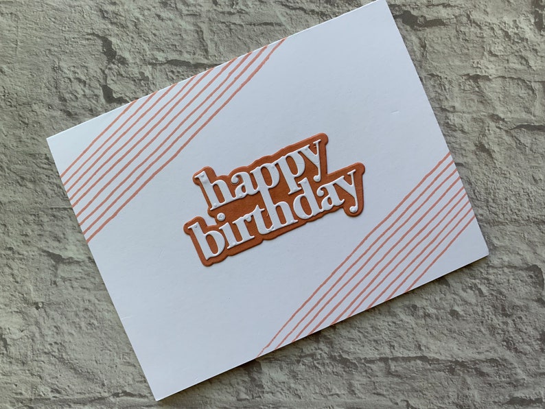 Set of 3 Minimalist Birthday Cards. Handmade Cards Set of 3. Blank ...