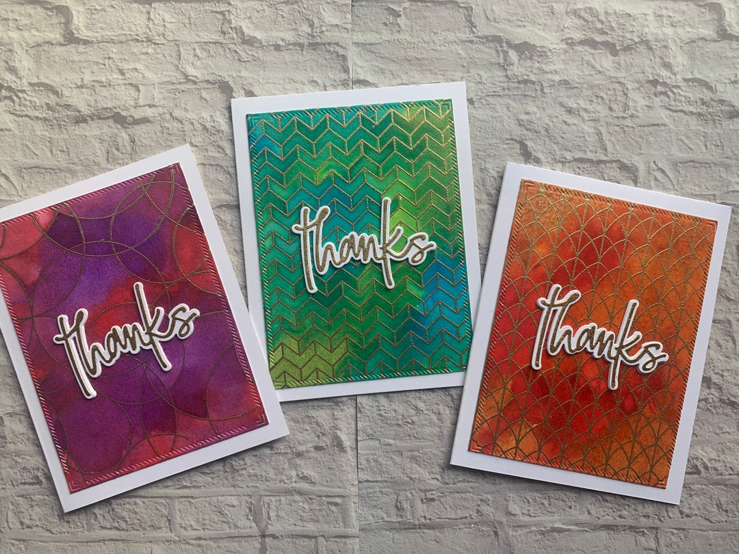 Bold Colored Thank You Cards. Thanks a Bunch. Appreciation Card. Hello ...