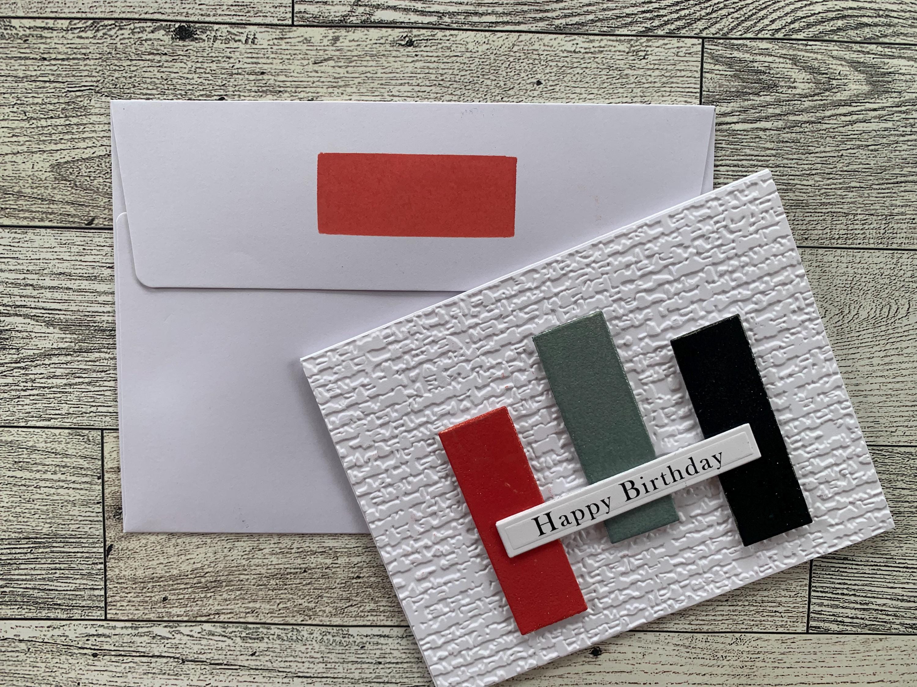 Handmade Geometric Birthday Card Set: Clean & Simple Style - Etsy