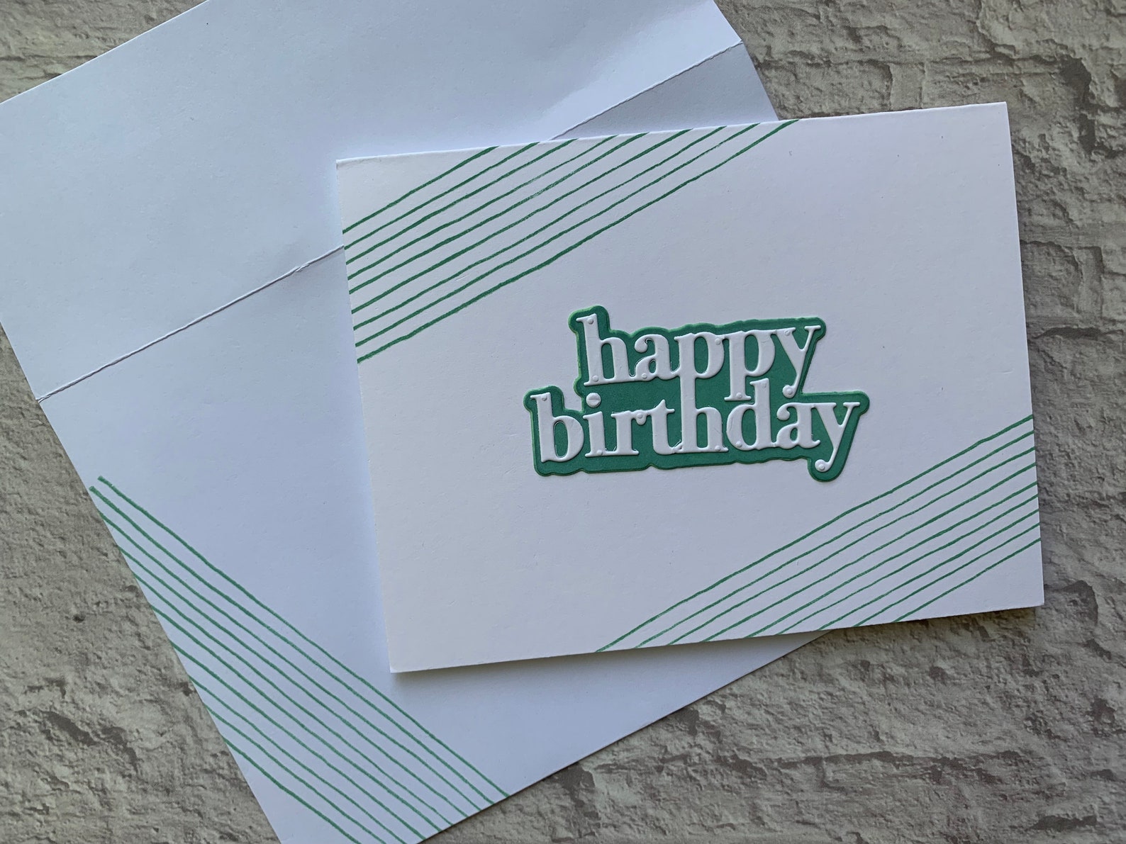 Set of 3 Minimalist Birthday Cards. Handmade Cards Set of 3. Blank ...