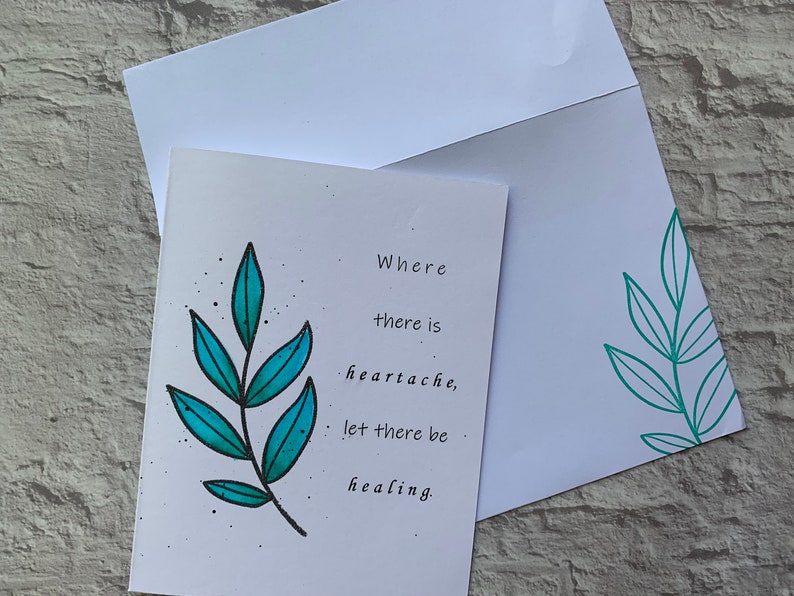 Set of 3 Hand Painted Condolence Cards. Handmade Condolence - Etsy