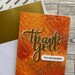 Orange and Gold Thank You Cards. Set of 3 Thank You Cards. Appreciation ...