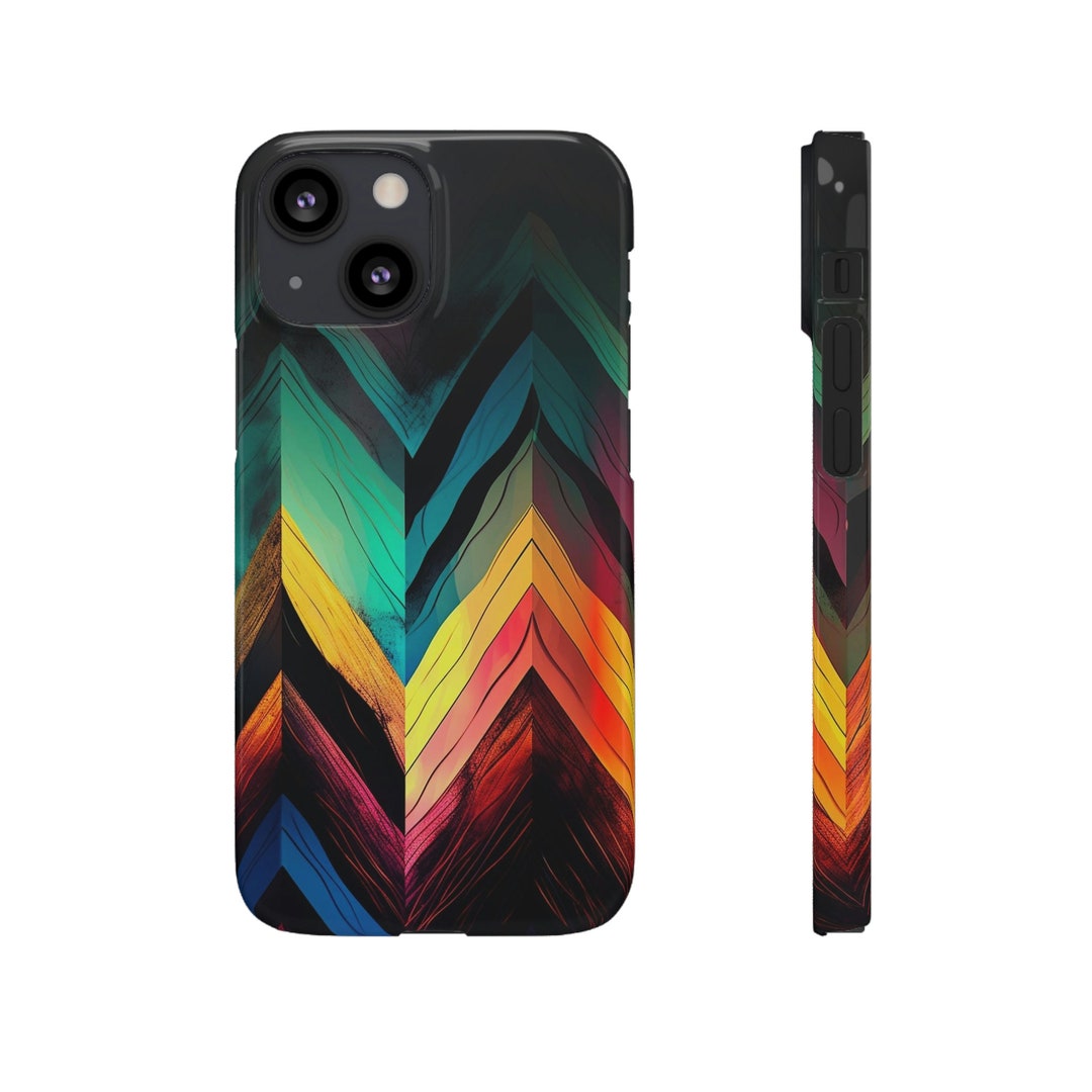 Slim Polycarbonate Phone Case With Crooked Chevron Abstract Design ...