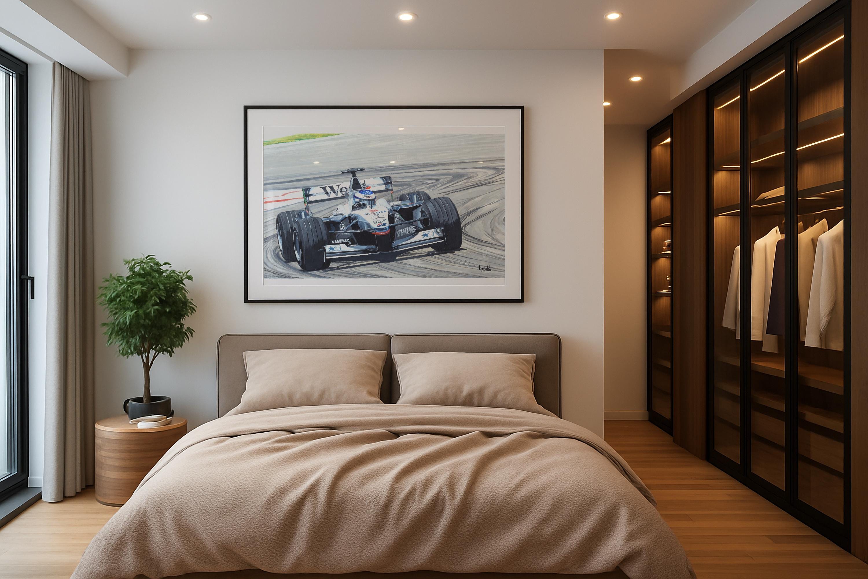 F1. Mika Hakkinen. "the Flying Finn" Hand Painted Original Painting. - Etsy